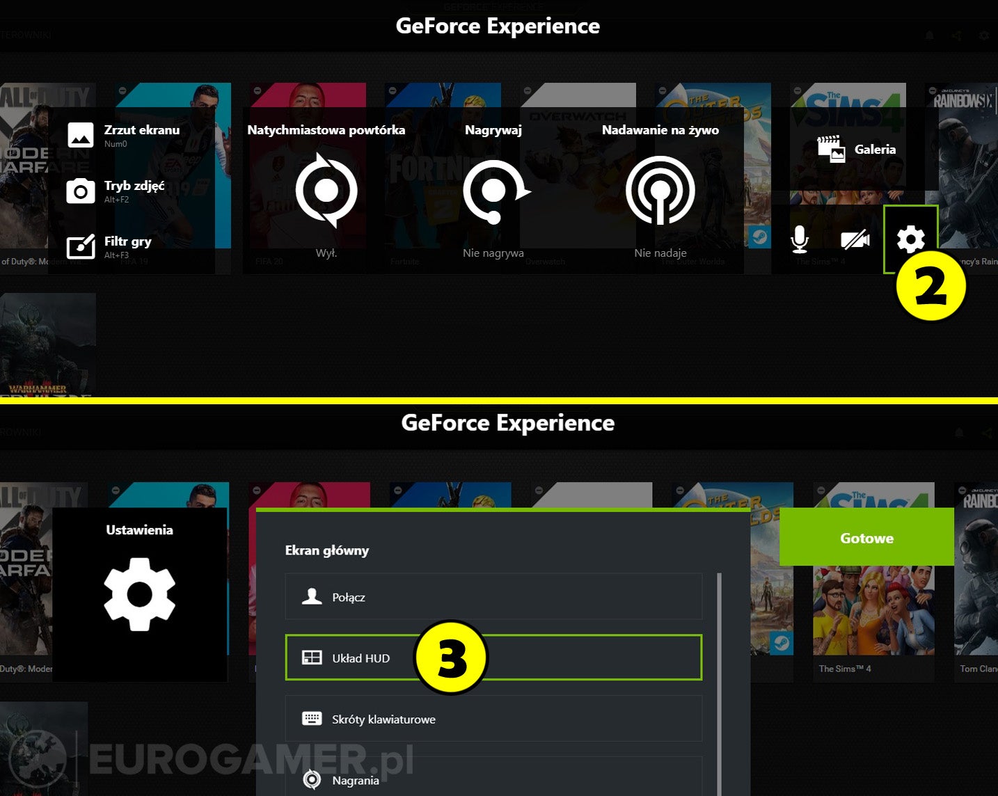GeForce Experience - jak włączyć FPS, licznik klatek | Eurogamer.pl
